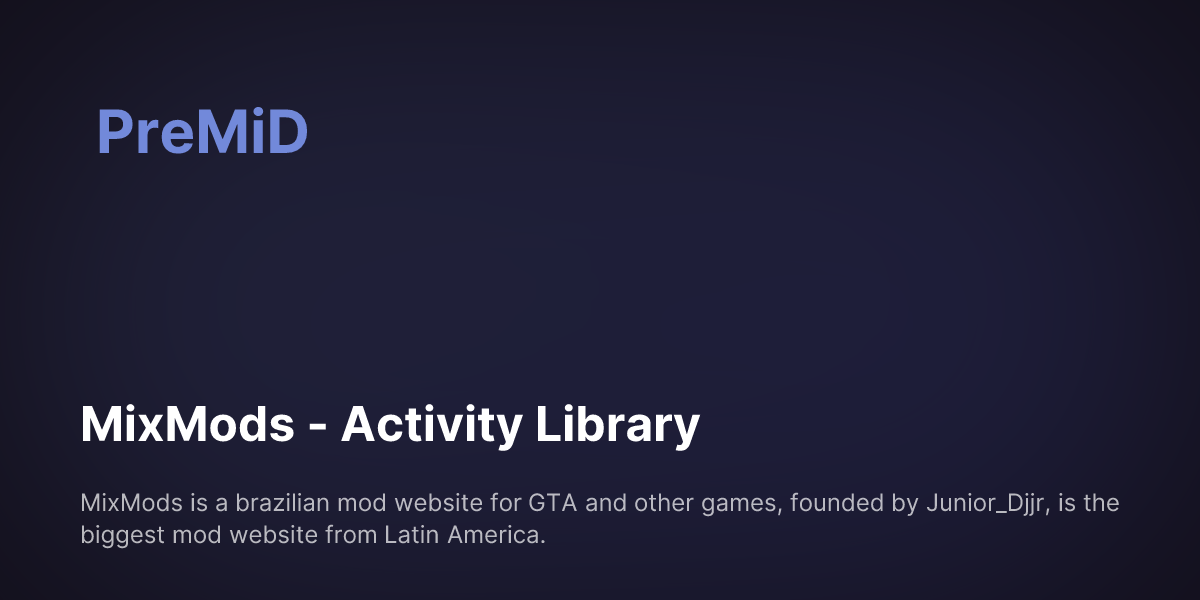 MixMods - Activity Library | PreMiD