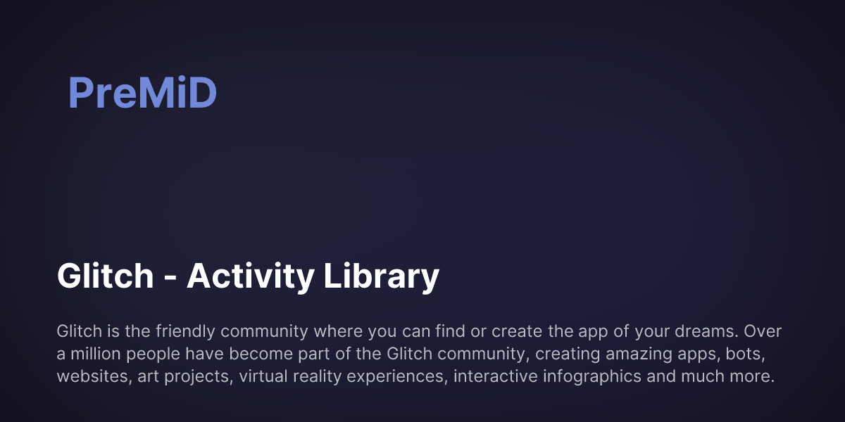 Glitch - Activity Library | PreMiD