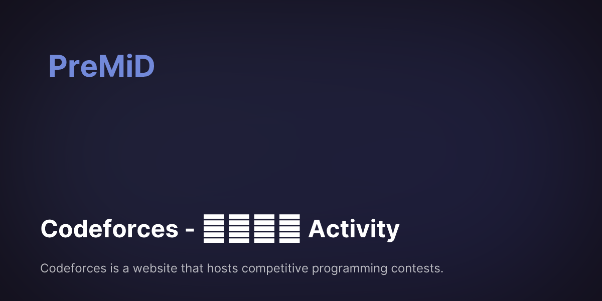 Codeforces - คลัง Activity | PreMiD
