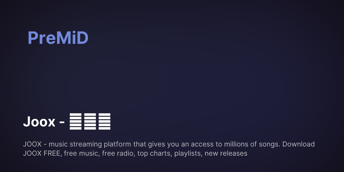 Joox - 活动库 | PreMiD